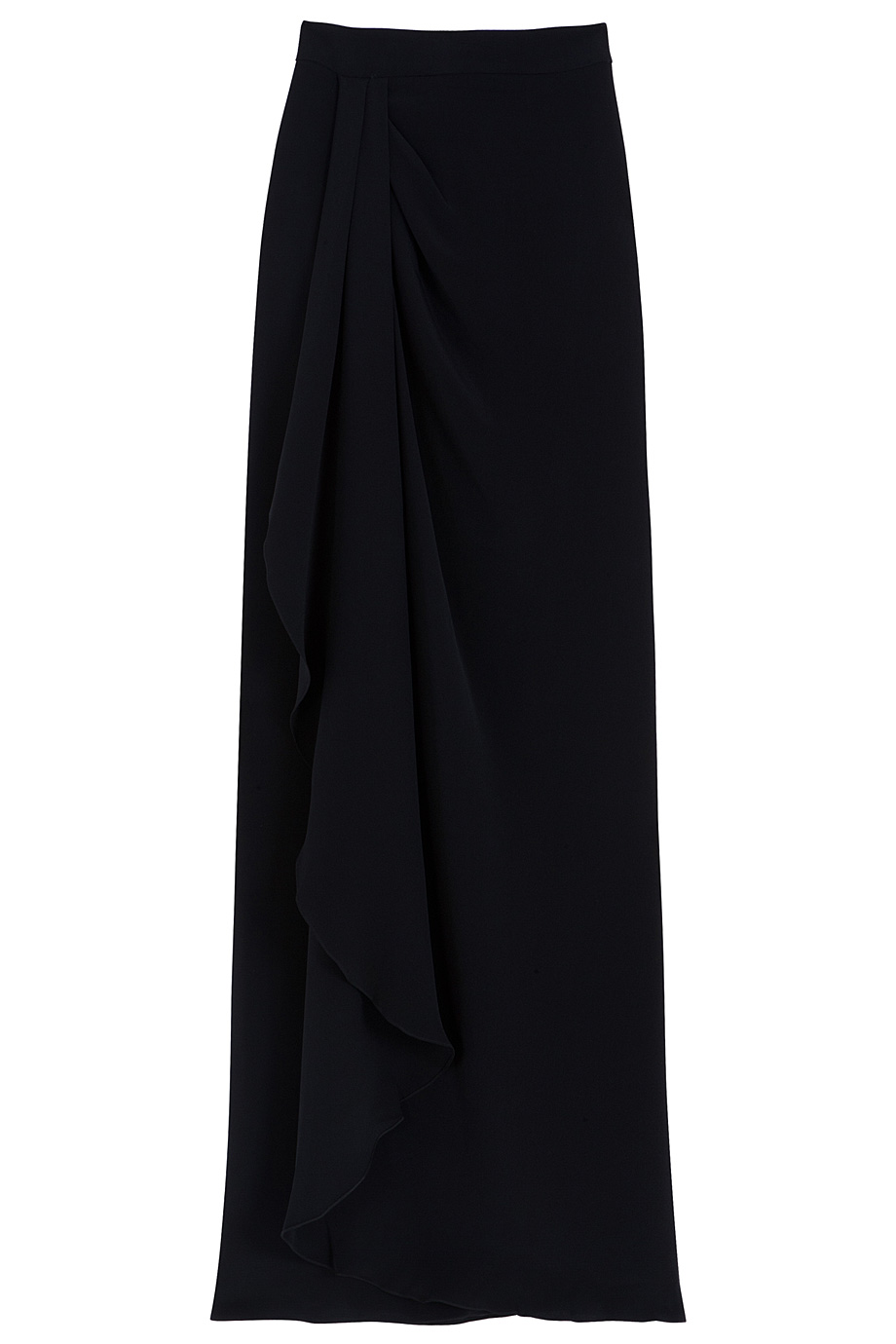Lyst - Temperley London Silk Crepe Draped Maxi Skirt in Black
