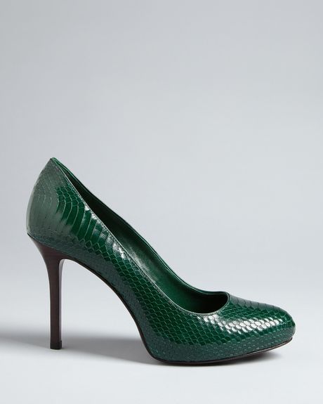Tory Burch Platform Pumps Marianne in Animal (malachite green snake) | Lyst