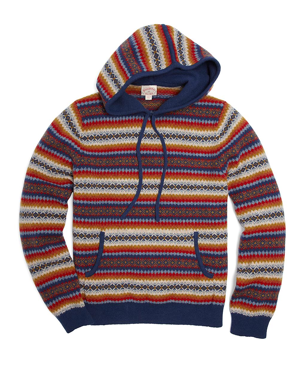 Brooks Brothers Fair Isle Hoodie for Men - Lyst