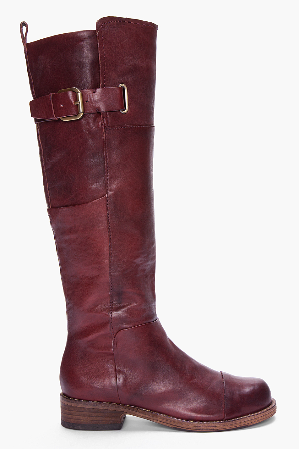 Belle by sigerson morrison Dark Burgundy Irene Boots in Brown | Lyst