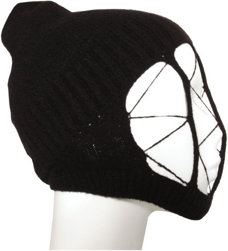 Rick Owens String Veil Mask Black in Black | Lyst