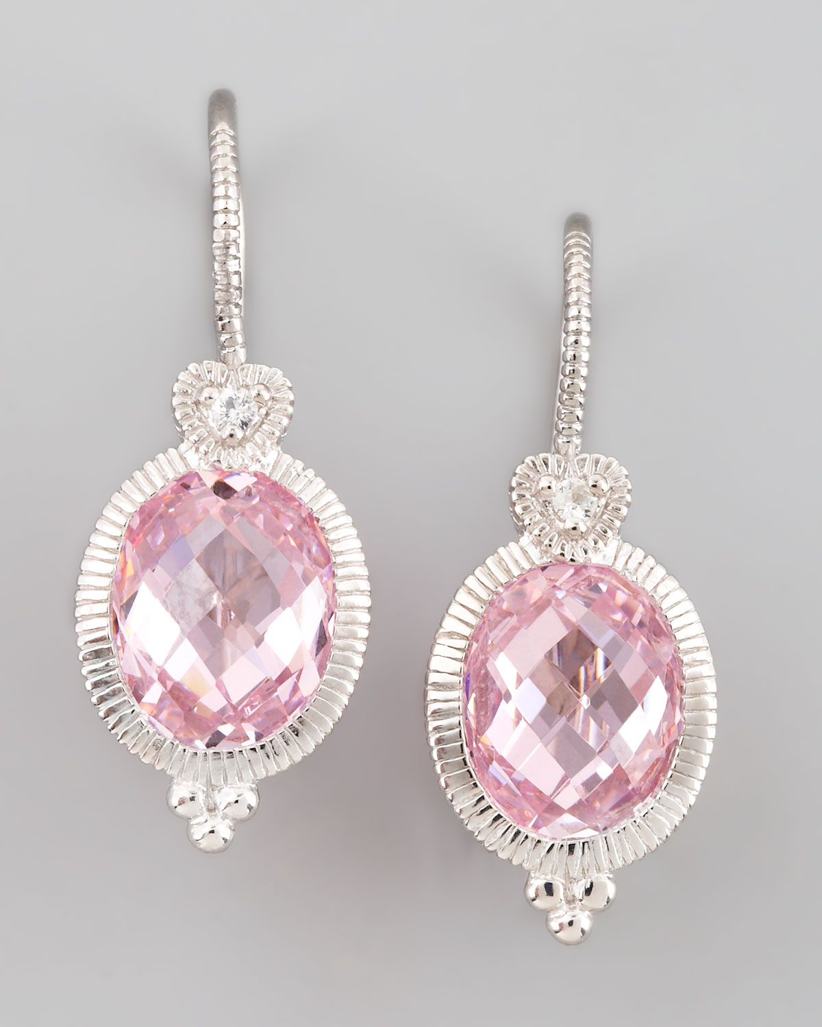 Lyst - Judith Ripka Pink Drop Earrings in Pink Lyst - Judith Ripka Pink Drop Earrings in Pink