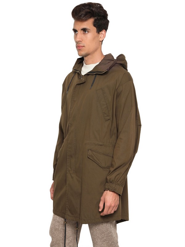 Lyst - Mcq Cotton Canvas Military Parka Jacket in Green for Men