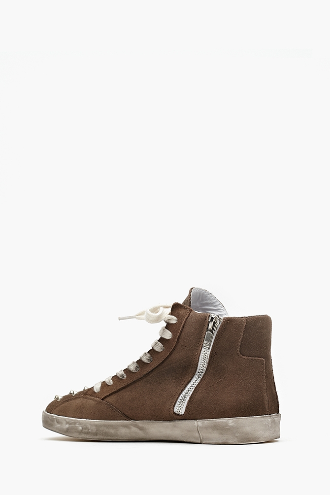 Nasty gal Twynkle Studded Sneaker in Brown | Lyst