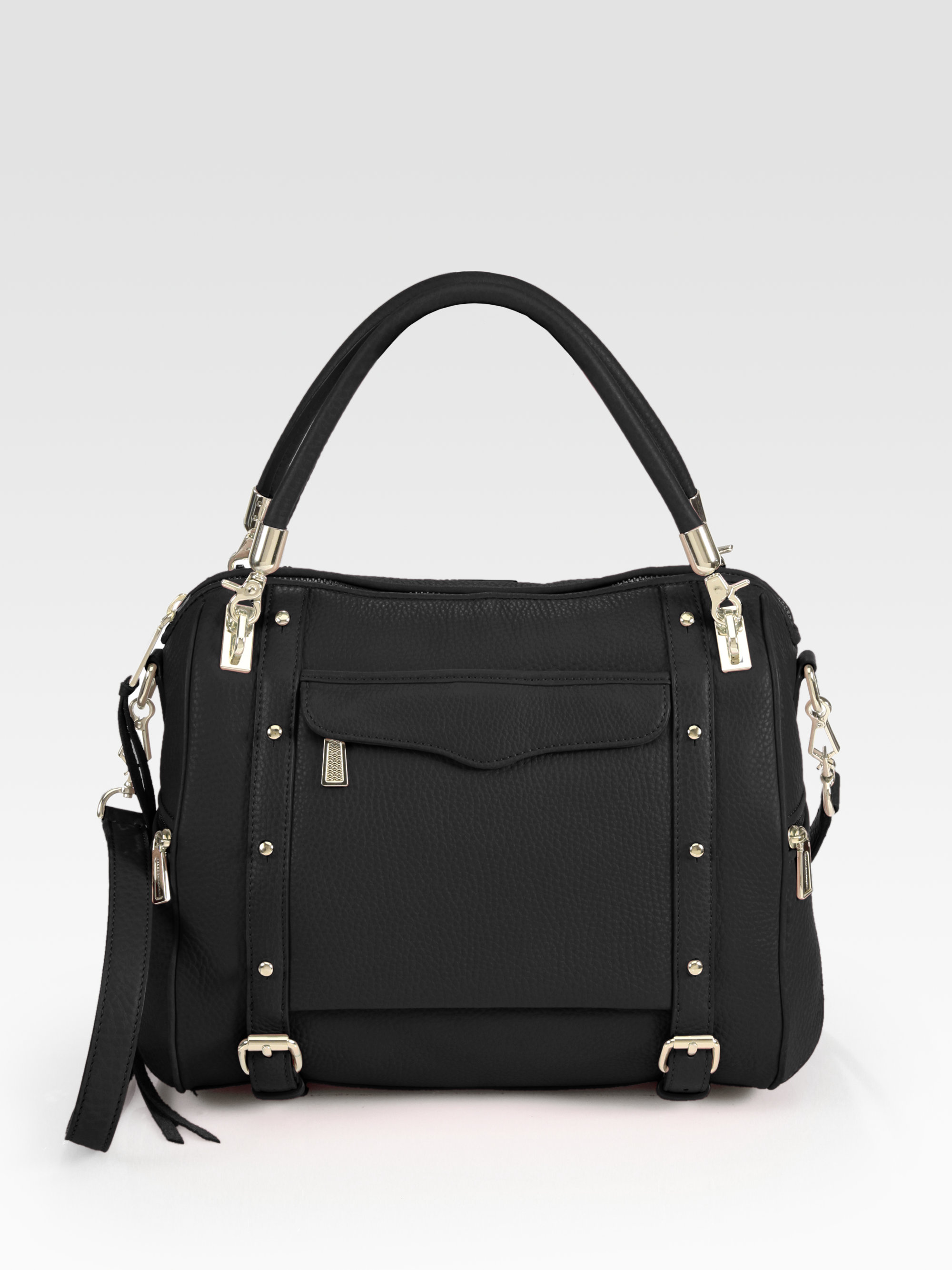 Rebecca Minkoff Convertible Cupid Satchel in Black | Lyst