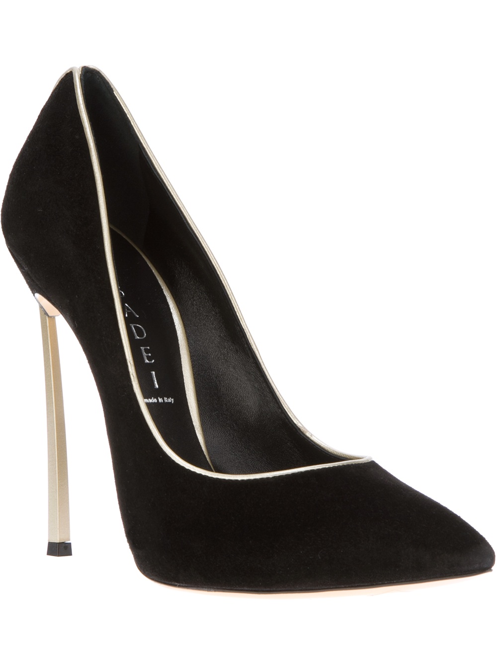 Casadei Pointed Toe Pump in Black | Lyst