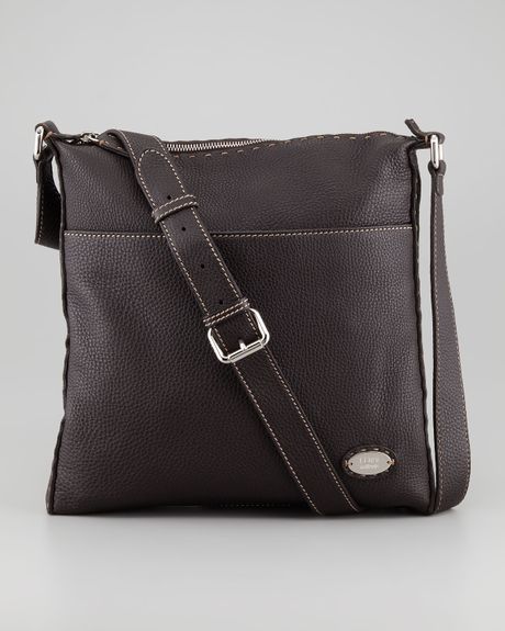 Fendi Selleria Mens Medium Messenger Bag in Brown for Men (dark brown ...