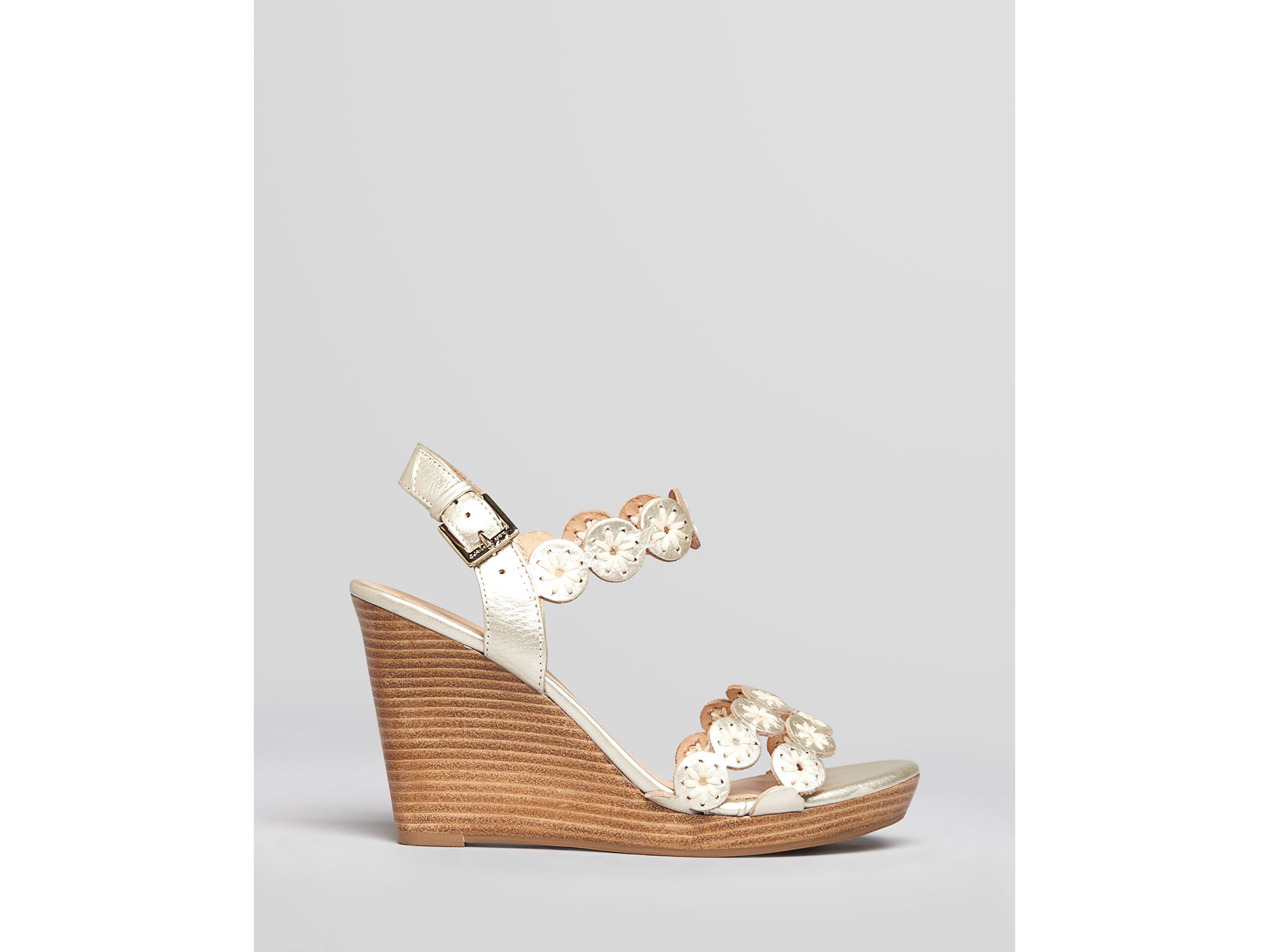 Jack Rogers Open Toe Platform Wedge Sandals Sutton in Silver (platinum ...