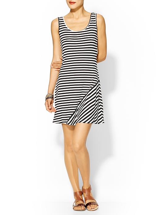 Calvin Klein Tank Stripe Mini Dress in White (black/white ) | Lyst