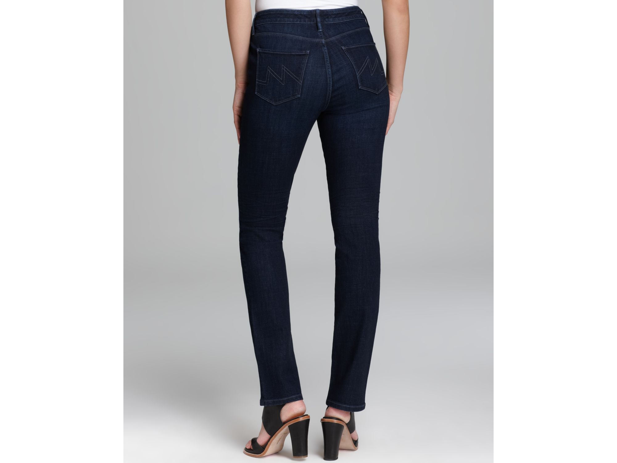 Isaac mizrahi new york Slim Straight Tech Jeans in Blue | Lyst