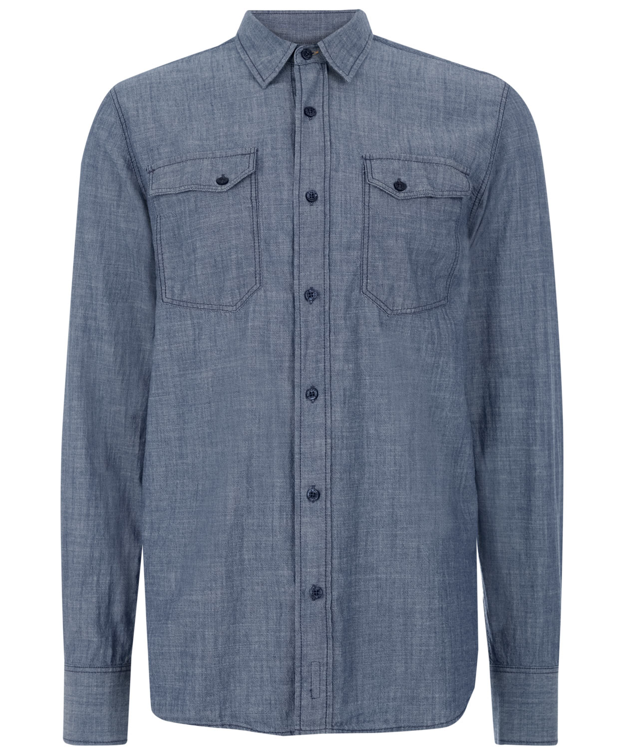 Nudie Jeans Indigo Gunnar Organic Chambray Shirt in Blue for Men ...