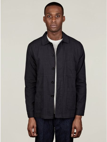 Our Legacy Mens Artisan Lab Linen Jacket in Blue for Men (navy) | Lyst