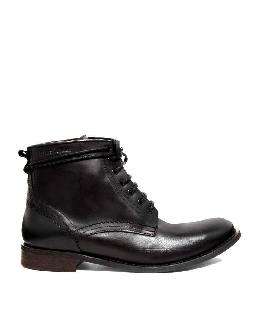 Lyst - Ben sherman Leather Boots in Black for Men