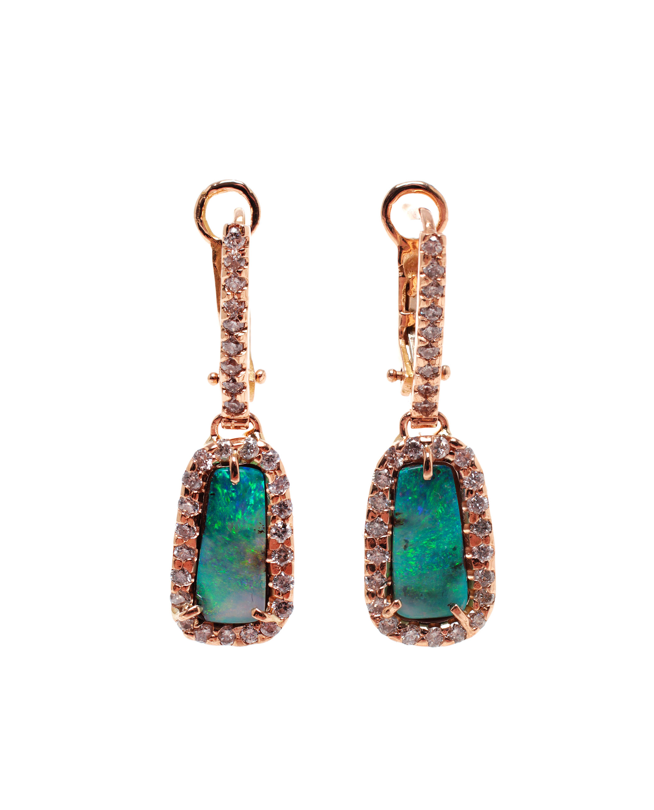 Kimberly Mcdonald Boulder Opal and Diamond Earrings in Blue | Lyst