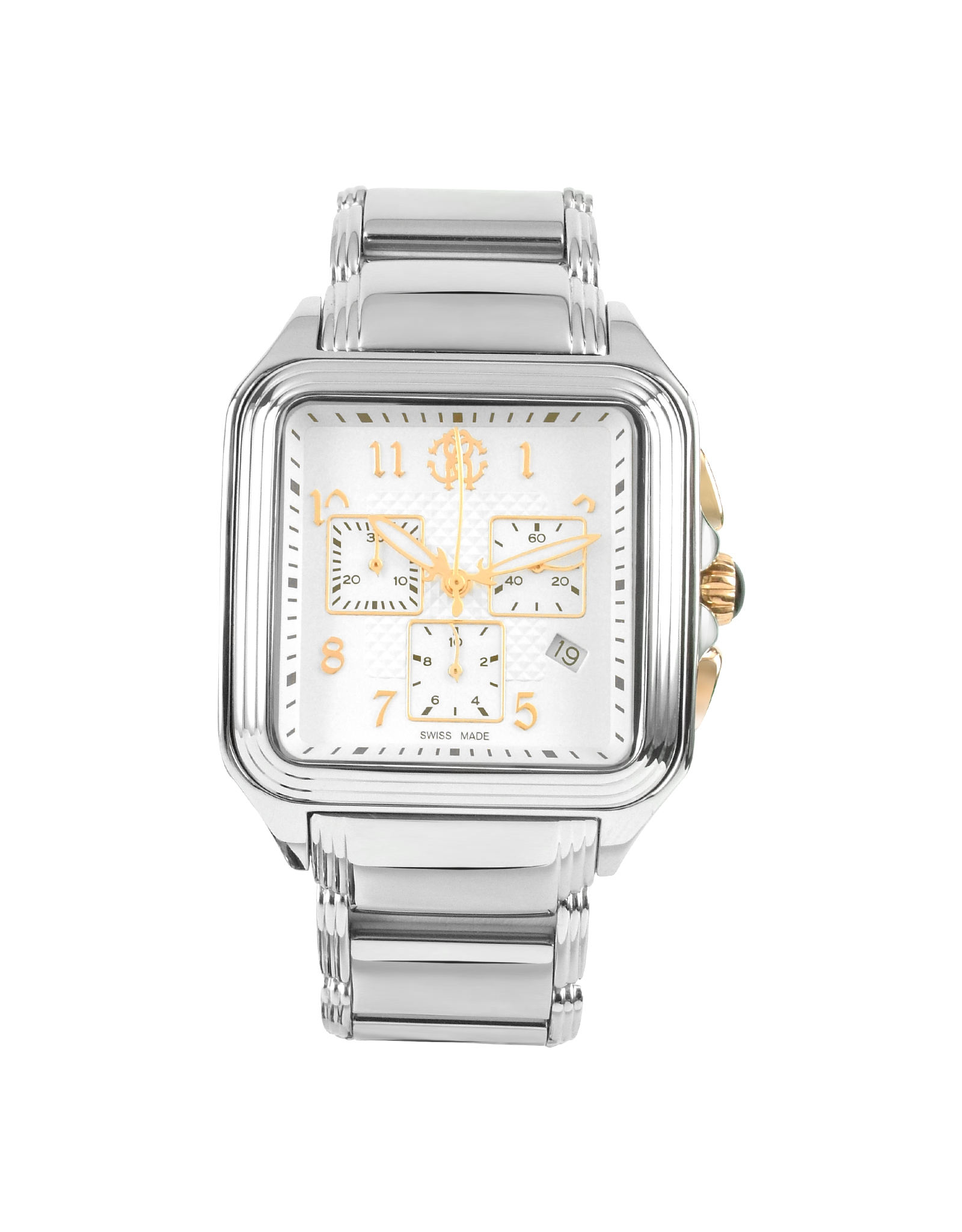 Roberto cavalli Venom - Mens Stainless Steel Bracelet Chrono Watch in ...