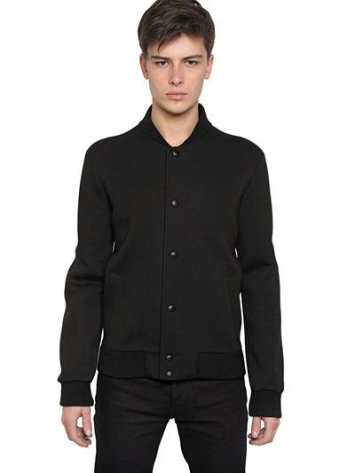 Lyst - Givenchy Scarf Print Neoprene Casual Jacket in Black for Men