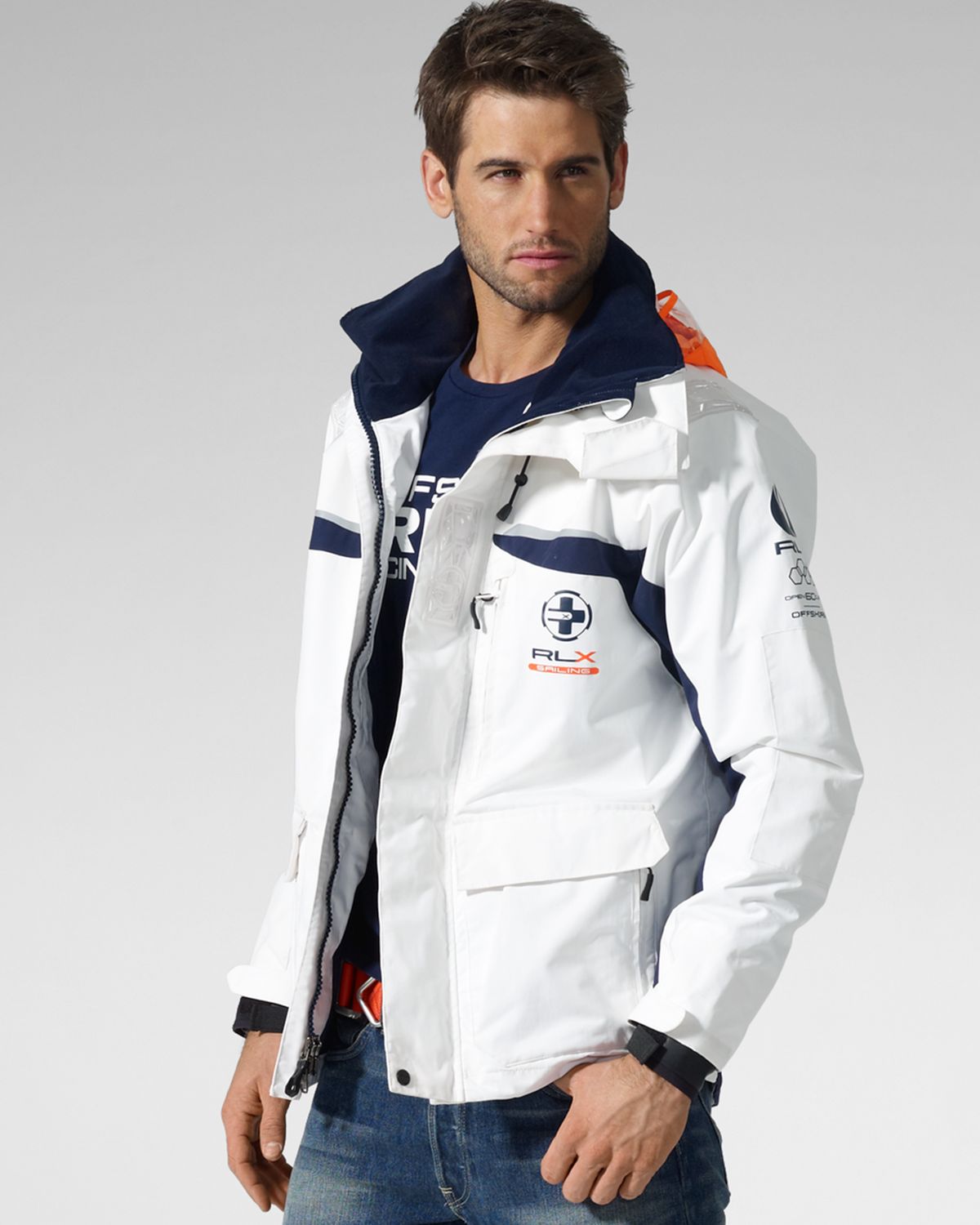 Ralph Lauren Rlx Marine Utility Jacket In White For Men Lyst