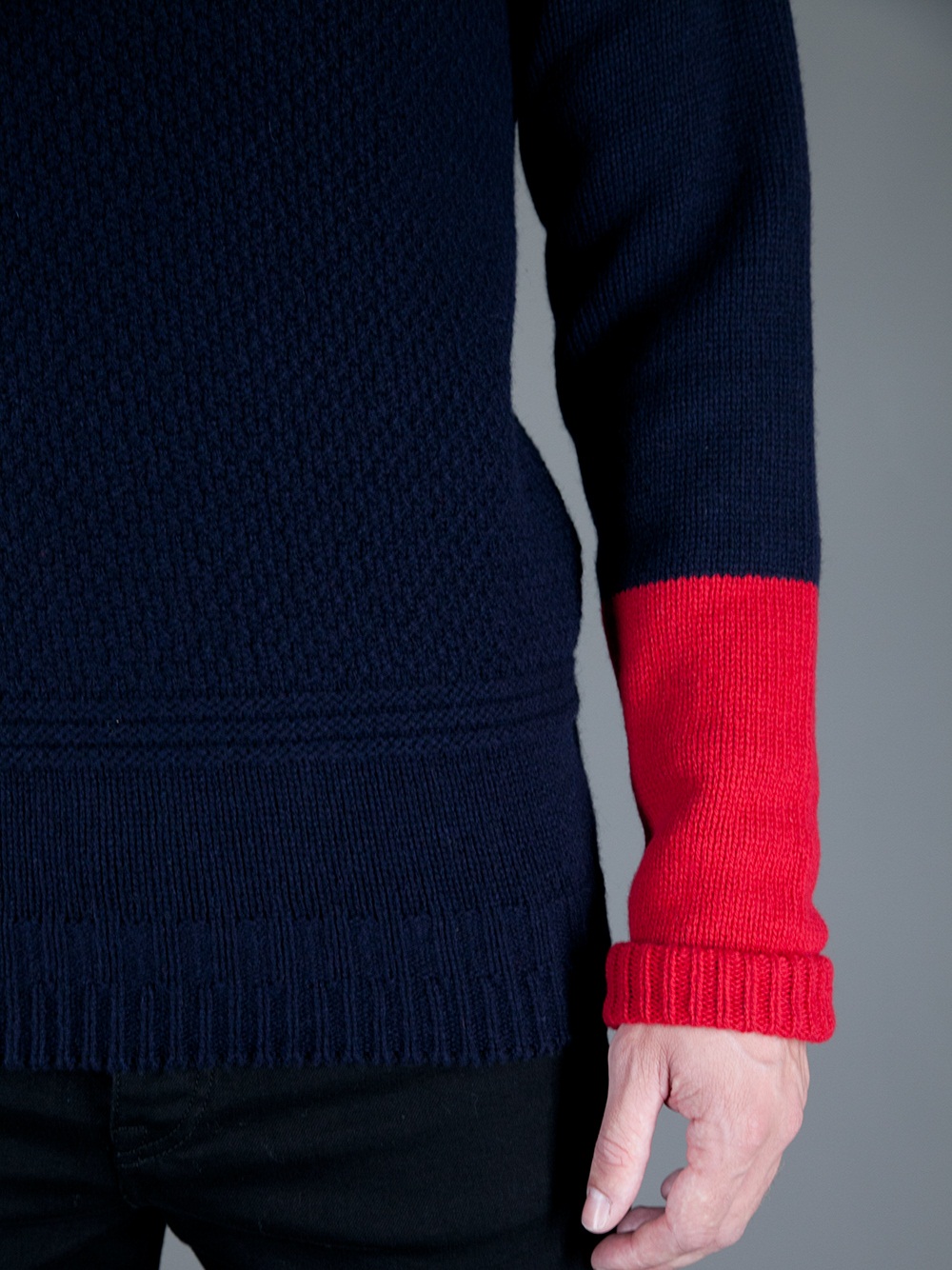 Lyst - Mcq Color Block Sweater in Red for Men