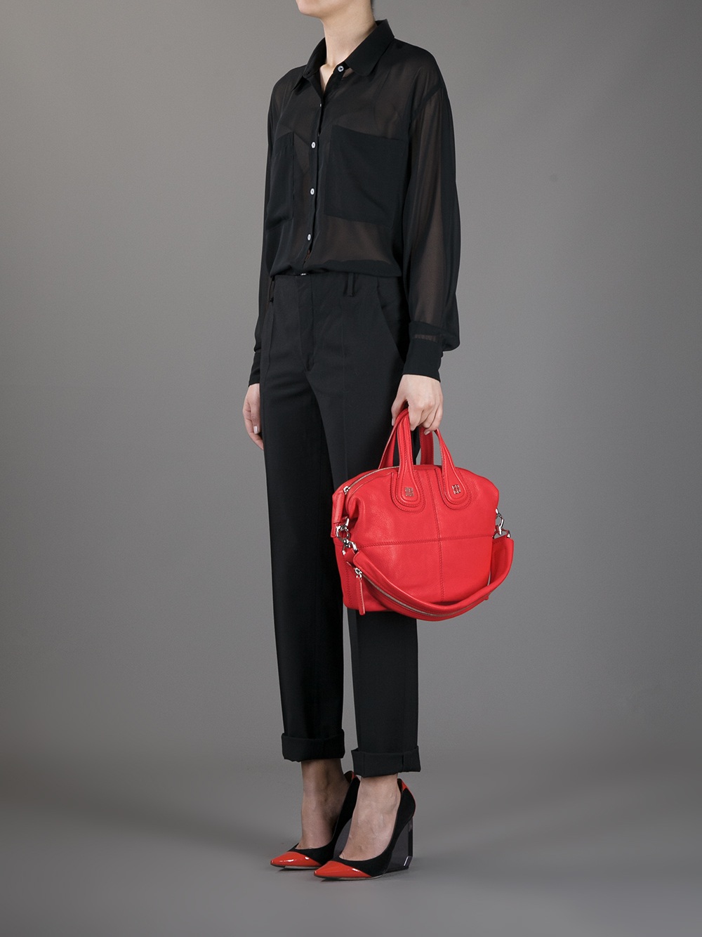 Givenchy Small Nightingale Tote in Red | Lyst