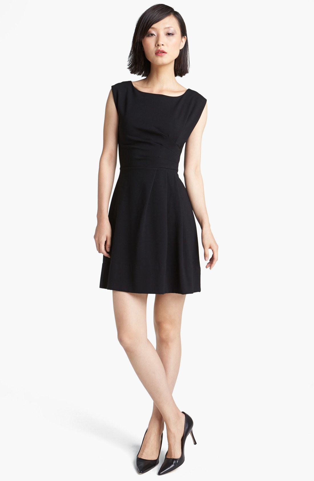 Marc By Marc Jacobs Sophia Ponte Fit Flare Dress in Black | Lyst