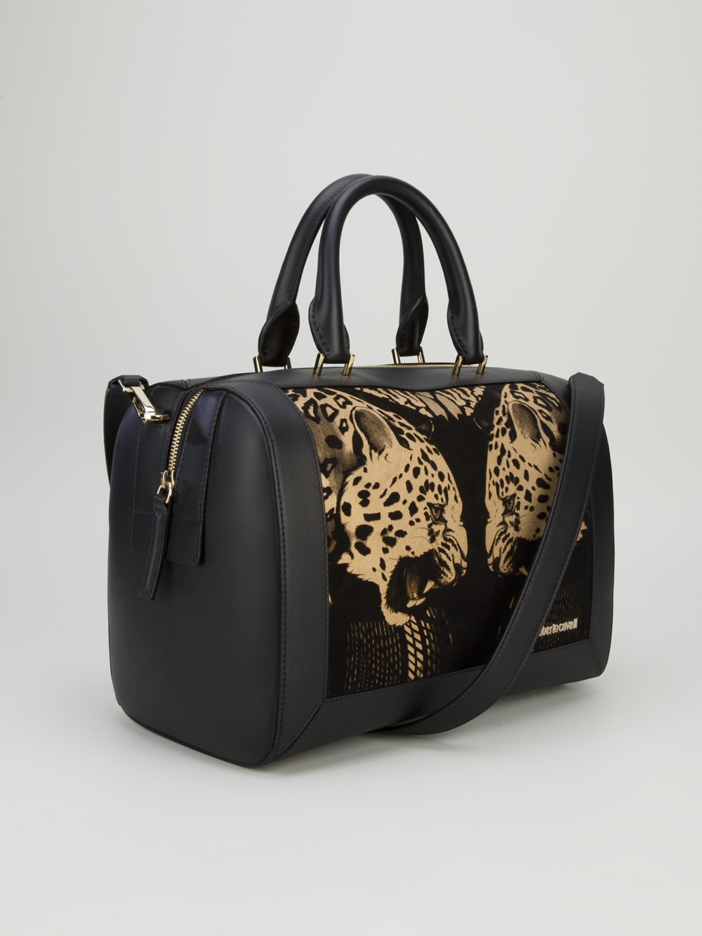 Lyst - Roberto cavalli Leopard Print Tote in Black Lyst - Roberto cavalli Leopard Print Tote in Black