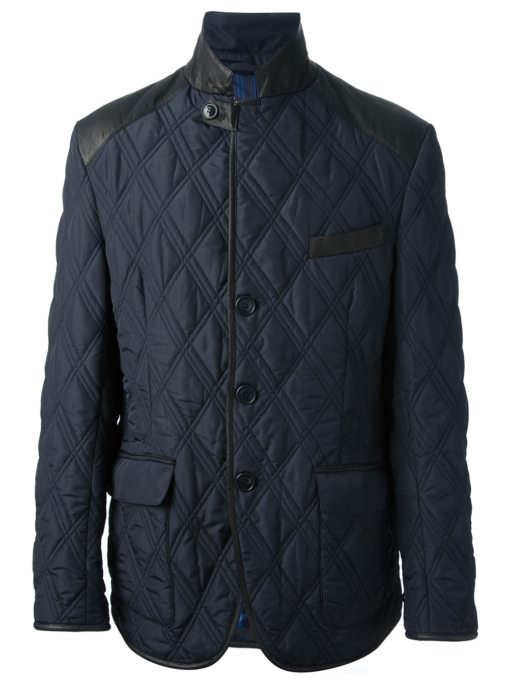 Lyst - Etro Quilted Jacket in Blue for Men