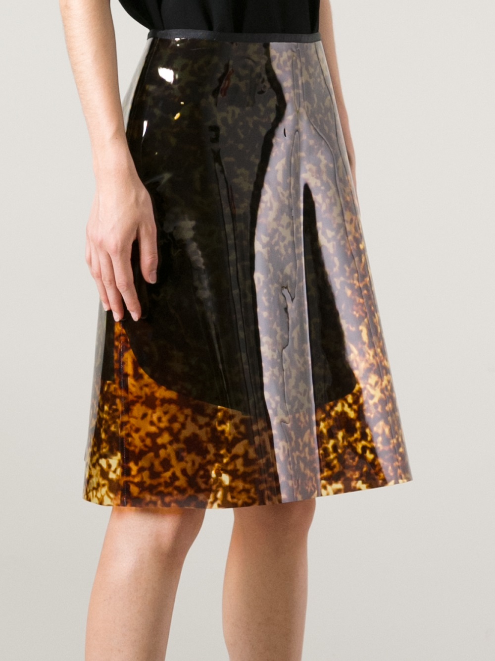 Lyst - Simone Rocha Pvc Skirt in Brown