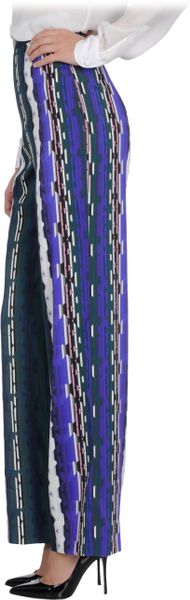 Peter Pilotto Wide Leg Print Pants in Multicolor | Lyst