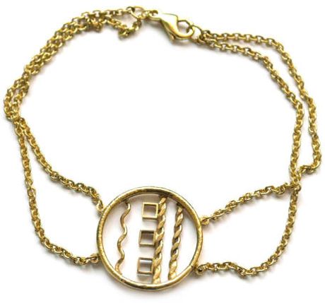 Annabelle Lucilla Jewellery Small Oriental Hoop Bracelet in Gold (blue ...