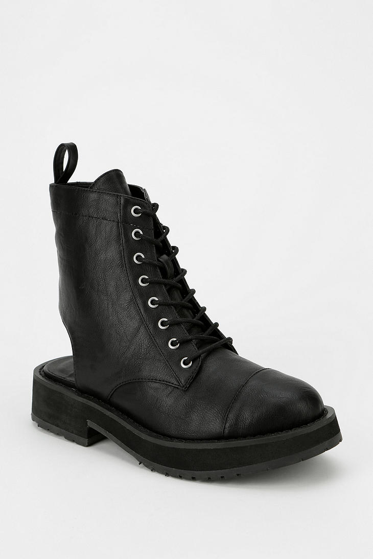 Urban Outfitters Deena Ozzy Cutout Platform Ankle Boot in Black | Lyst