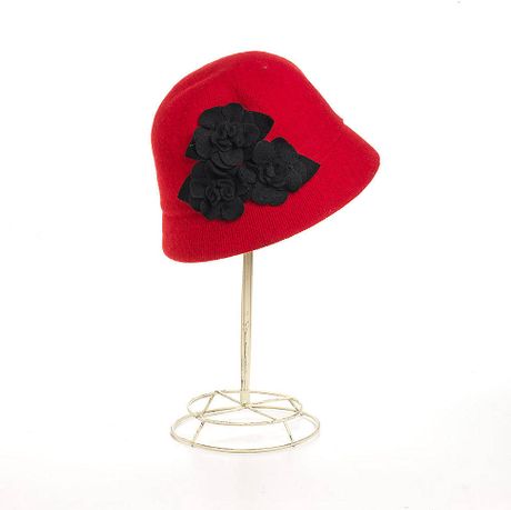 Badgley Mischka Hat in Red - Lyst