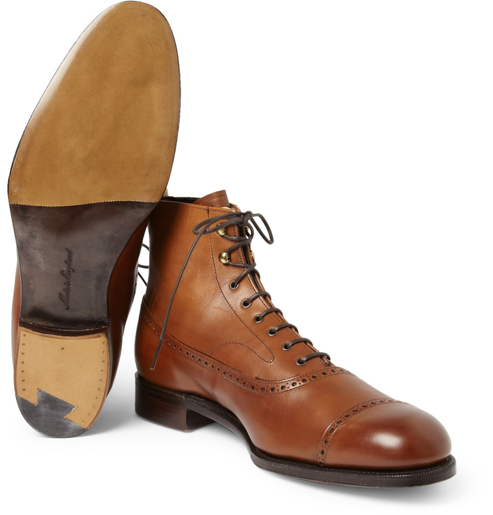Lyst - Foot The Coacher Grenson Balmoral Leather Oxford Brogue Boots in ...