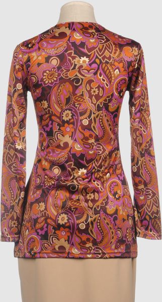 Pianurastudio Long Sleeve T-Shirt in Multicolor (Dark brown) | Lyst