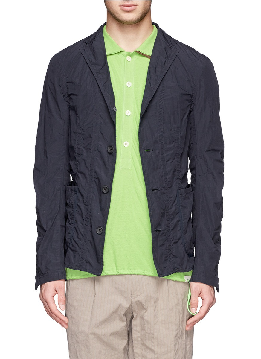 Lyst - Kolor Crinkled Layer Panel Blazer in Blue for Men