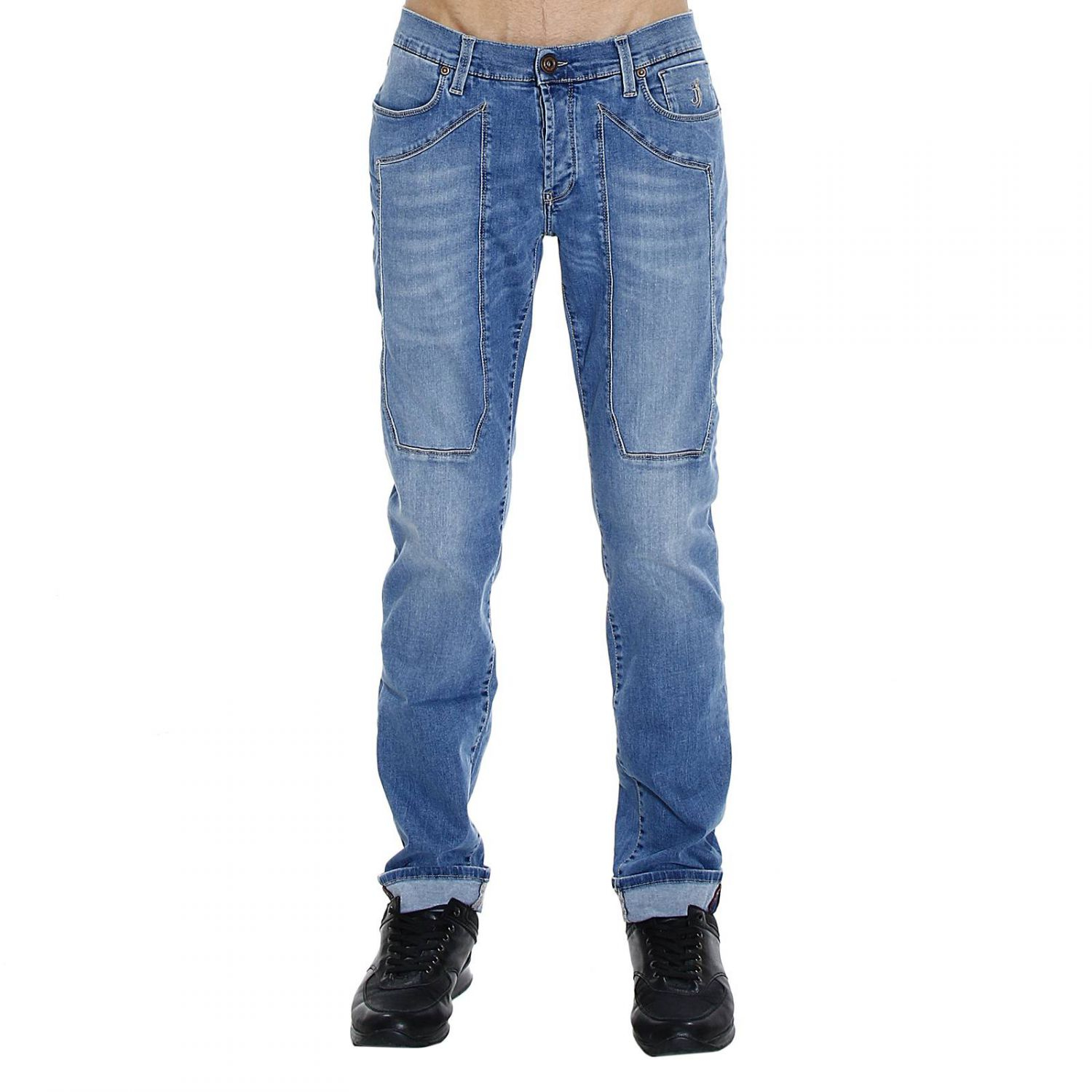 Lyst - Jeckerson Jeans Johnny Denim Used Slim With Patch in Blue for Men