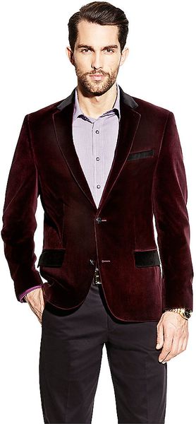 Vince Camuto Velvet Blazer in Red for Men (1BURGPRINT COTTON POLY BLEND ...