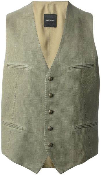 Tagliatore 0205 Waistcoat in Green for Men | Lyst