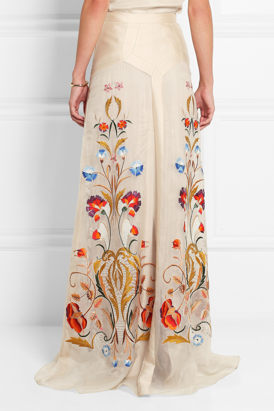 Lyst - Temperley london Toledo Floral-Embroidered Silk-Blend Organza ...