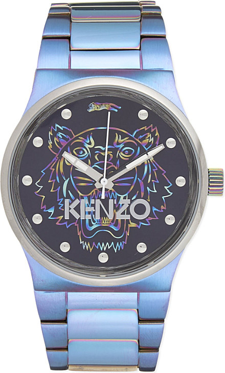 Kenzo 96002m Tiger Head Watch, Men's, Rainbow Blue in Blue for Men - Lyst