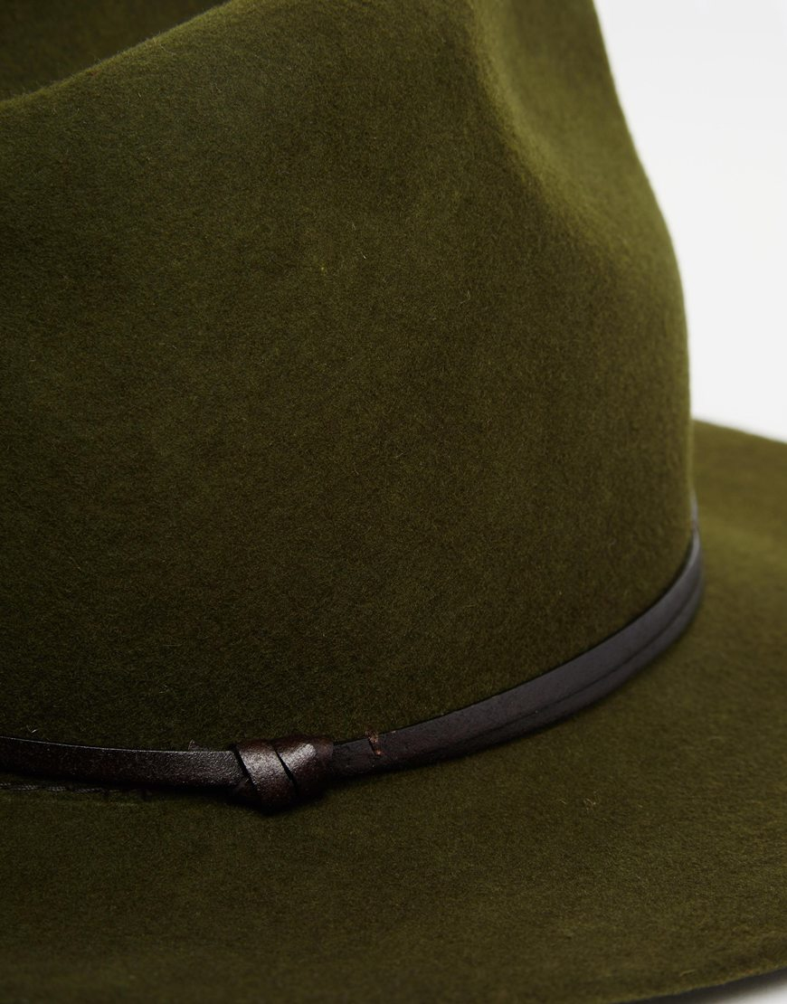 Lyst - Catarzi Wide Brim Unstructured Fedora Hat in Green for Men