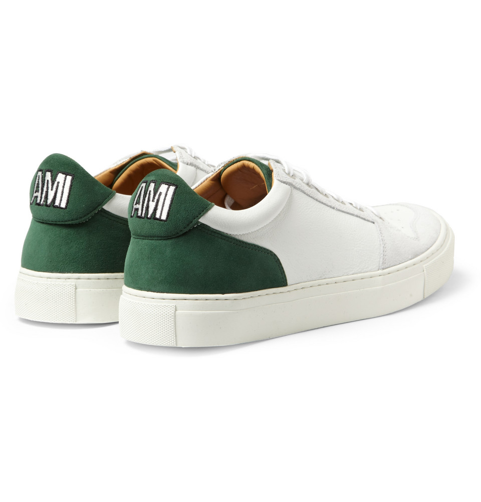 Ami Leather and Suede Sneakers in White for Men | Lyst