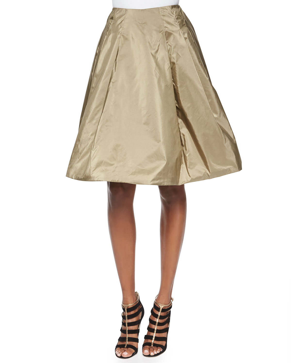 Lyst - Ralph Lauren Collection Taffeta Full Silk Skirt in Green