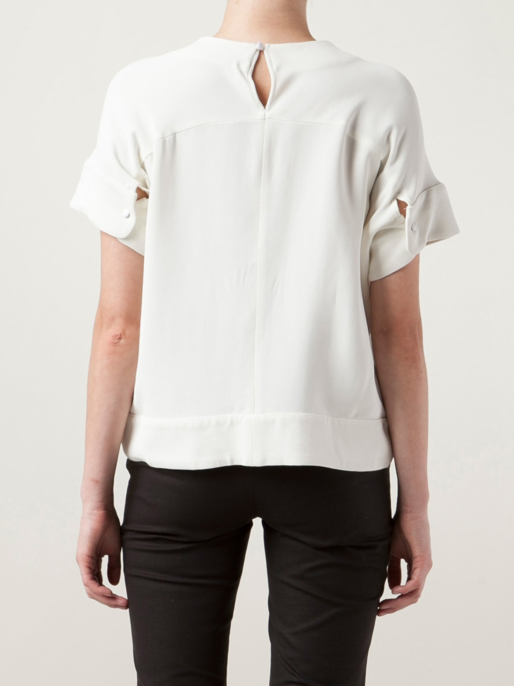 Lyst - Ter et bantine Short Sleeve Blouse in White
