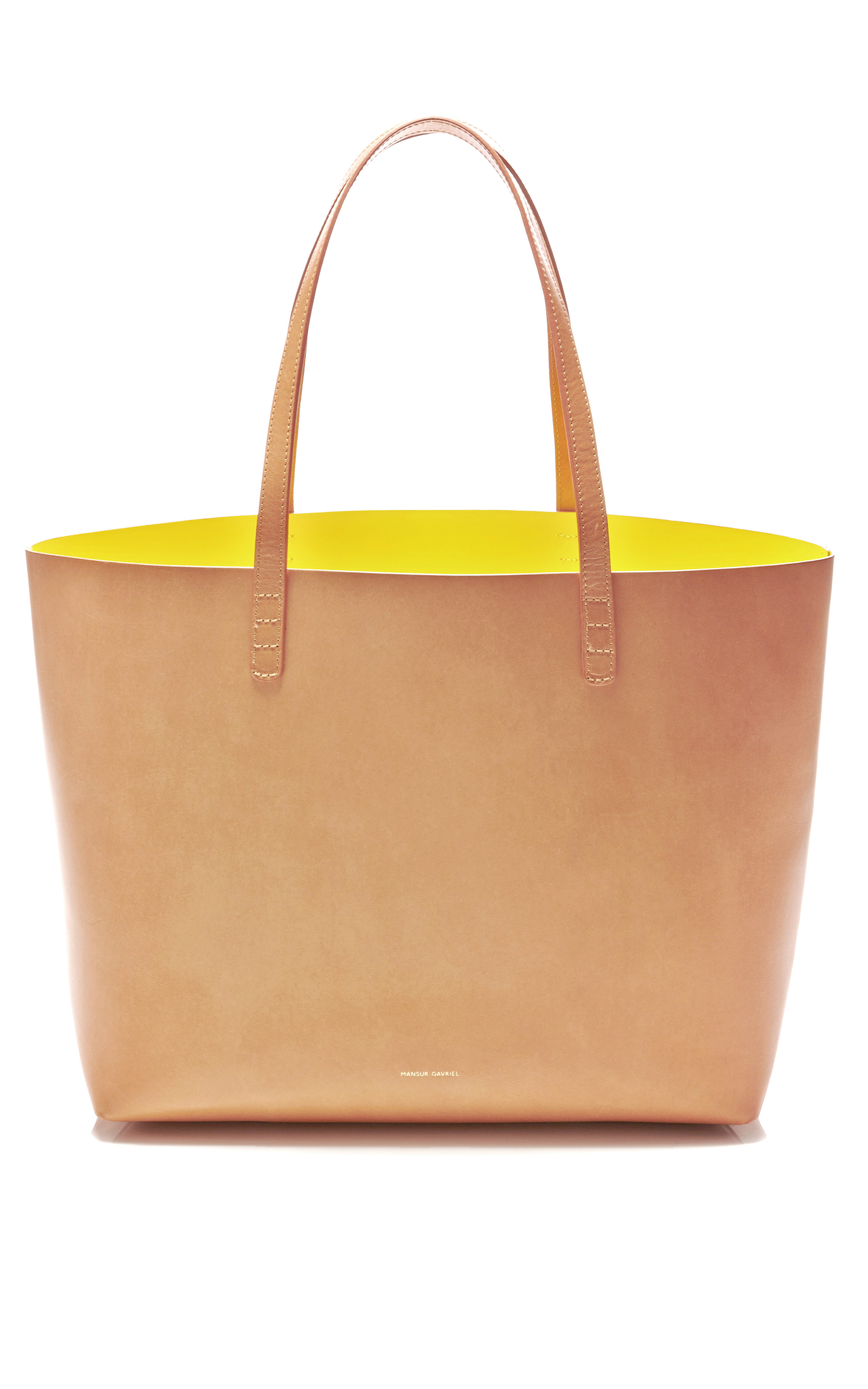 Mansur Gavriel Large Tote in Cammello with Sun Interior in Brown - Lyst