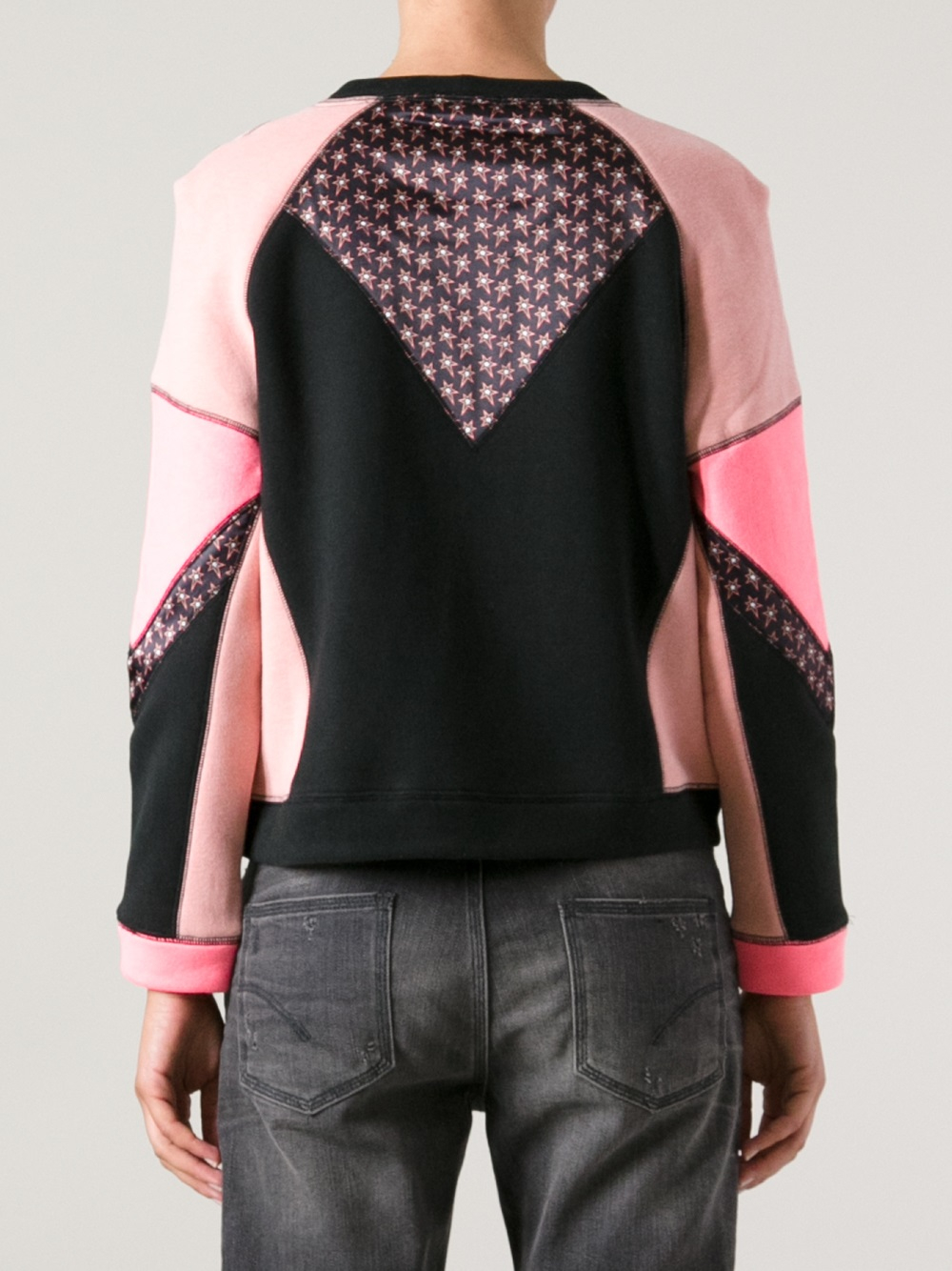 Emma cook Colour Block Sweatshirt in Pink | Lyst