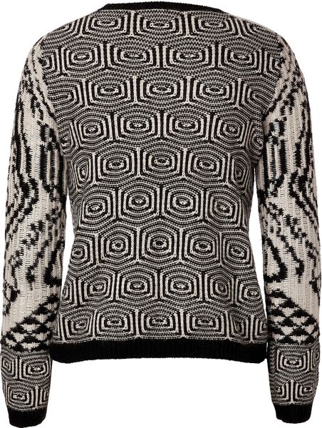 Antik Batik Wool Blend Intarsia Knit Pullover in Multicolor (black) | Lyst