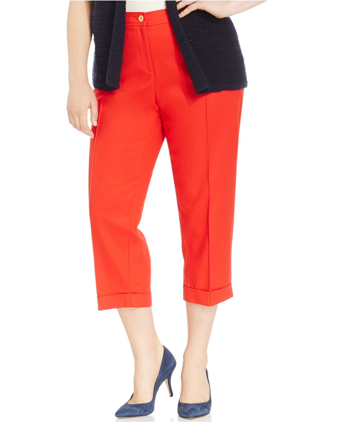 Lyst Jones New York Collection Plus Size Cropped Straight Leg Pants