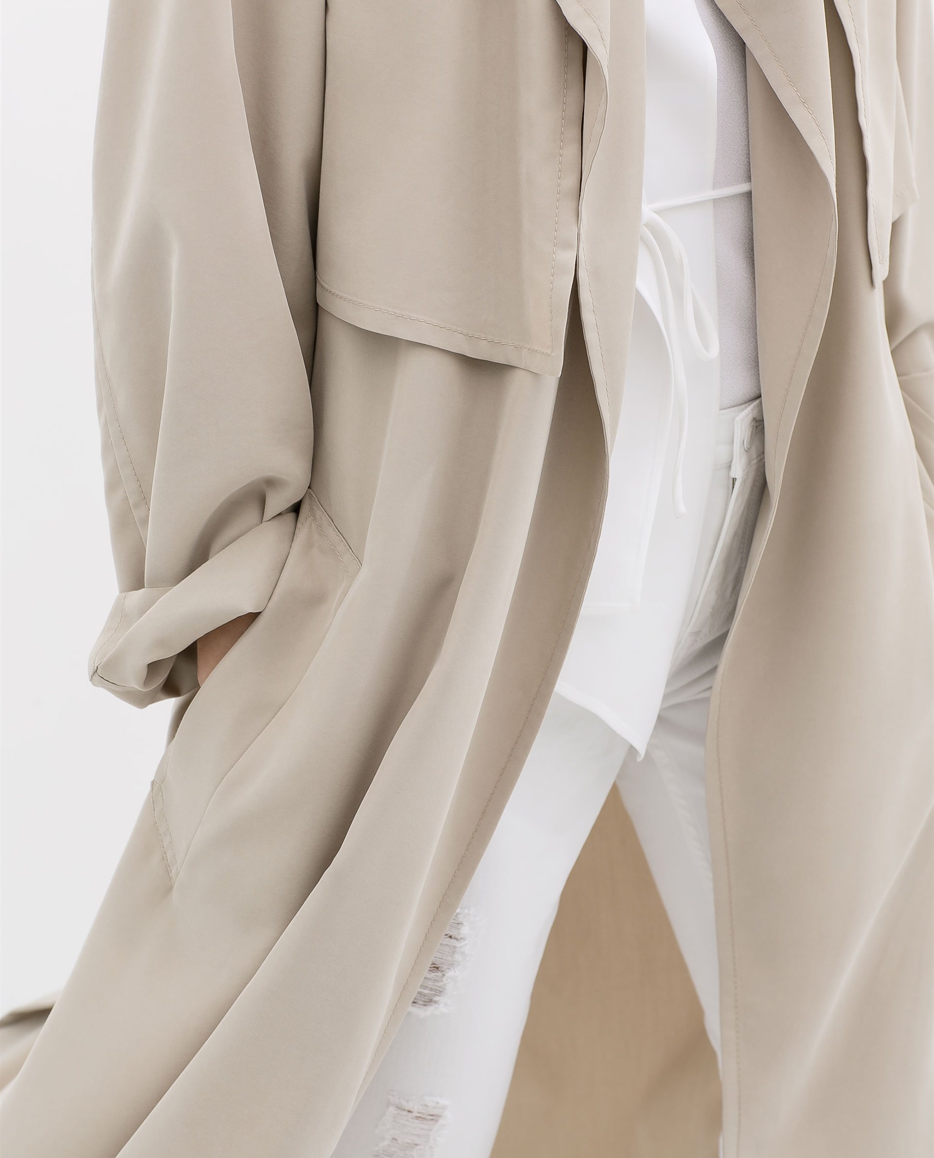 Zara Flowy Trench Coat at Silas Naylor blog