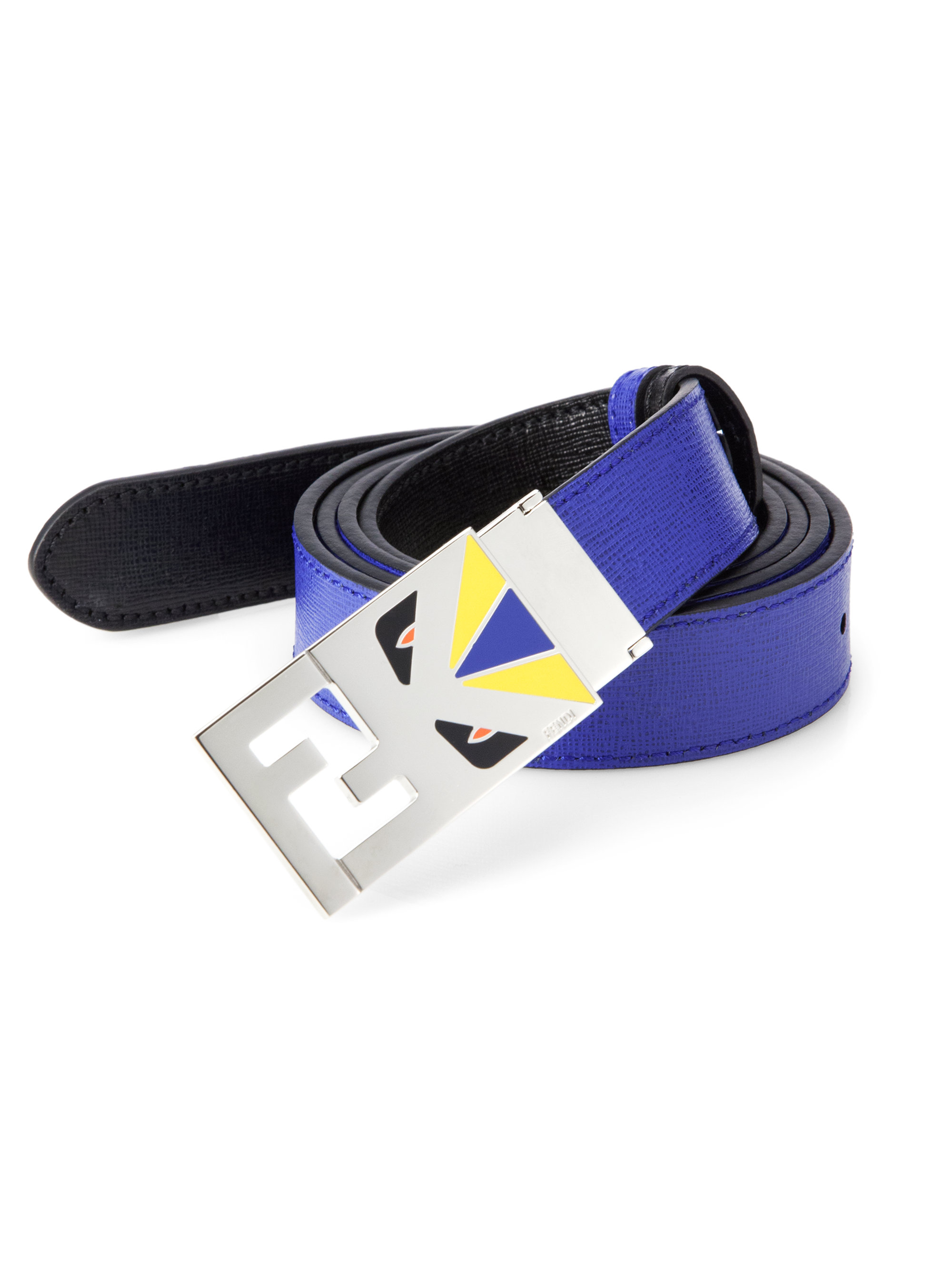 Lyst - Fendi Monster Colorblocked Belt in Blue for Men