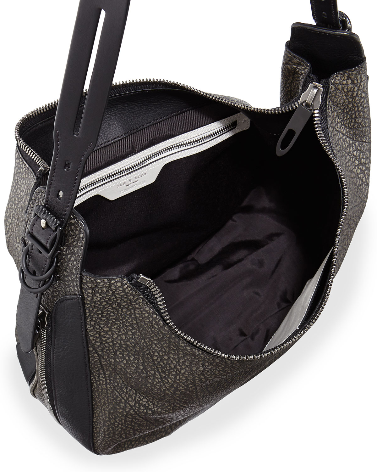 Lyst - Rag & Bone Bradbury Leather Zip Hobo Bag in Gray